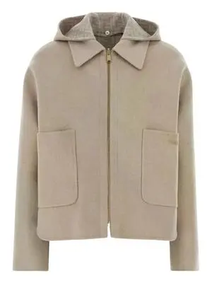 Fendi Zip-up Hooded Jacket - Neutrals