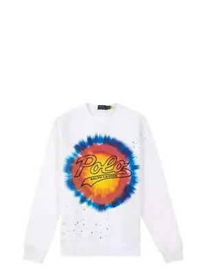 Polo Ralph Lauren Logo Tie-dye Sweatshirt - White