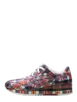 Asics X Comme Des Garçons Plaid Sneakers - Red