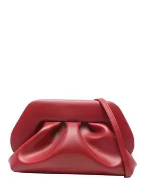 THEMOIRE Medium Bios Ruched Clutch - Red