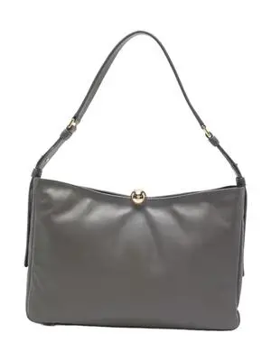 Furla Leather Shoulder Bag With Gold-tone Detail - Grey