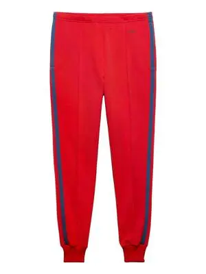 Prada Stripe-detail Track Pants - Red