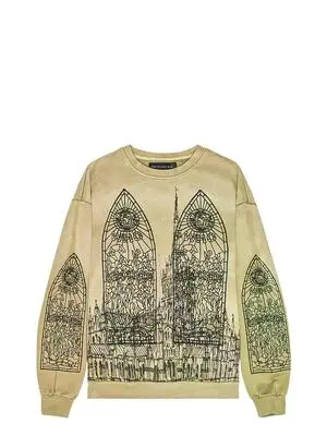 WHO DECIDES WAR BY EV BRAVADO Cathedral-graphic Sweatshirt - Neutrals