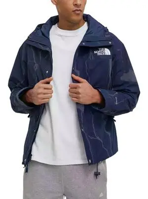 The North Face Patterned Hooded Jacket - Blue