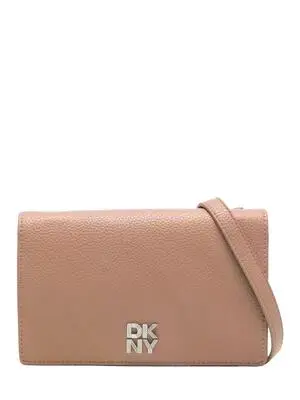 Dkny Mini Bag With Logo Plaque - Brown