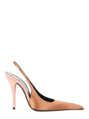 Saint Laurent Deroche Slingback Pumps - Cappuccino & Cappuccin