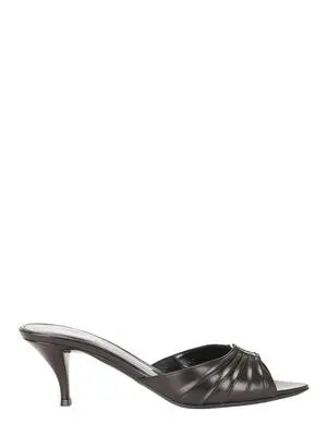Saint Laurent Babylone Mule Sandal - Nero