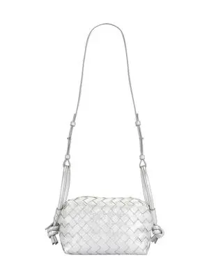 Bottega Veneta Loop Top Handle Bag - Silver