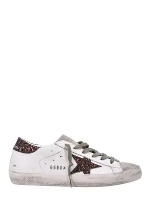 GOLDEN GOOSE Superstar Sneakers - Milk/brown Glitter