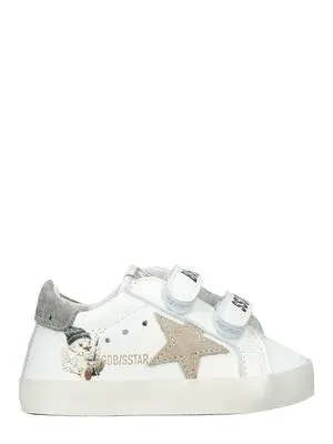 GOLDEN GOOSE Leather School Mascot Sneakers - White