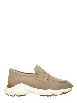 TOD'S Sport 54 Suede Loafers - Beige