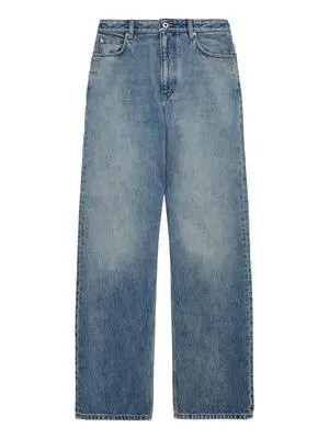 Loewe Anagram Wide-leg Jeans - Blue