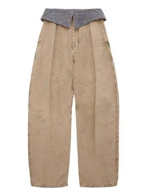 Loewe Cotton-wool Barrel Jeans - Beige