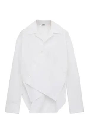 Loewe Cotton-blend Asymmetric Shirt - White