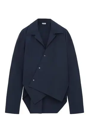 Loewe Cotton-blend Asymmetric Shirt - Navy