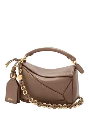 Loewe Mini Leather Puzzle Top-handle Bag - Brown