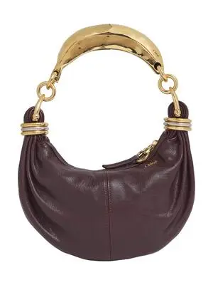 Chloé Mini Leather Top-handle Bag - Burgundy