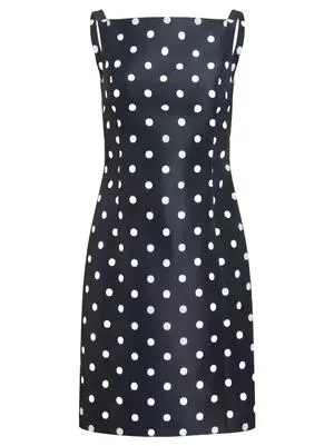 Patou Polka-dot Mini Dress - Blue