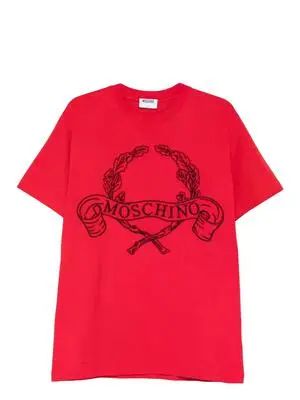 Moschino Laurel Logo T-shirt - Red