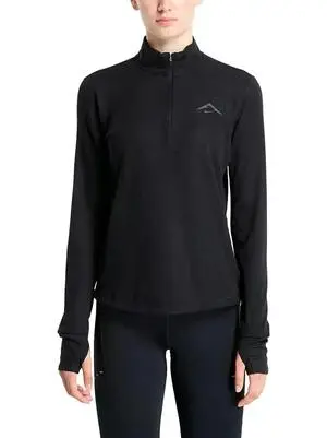 Nike Quarter-zip Sweatshirt With Thumb-hole Cuffs - Black
