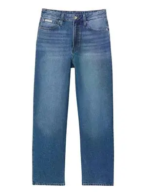 Calvin Klein Straight Leg Trousers - Blue