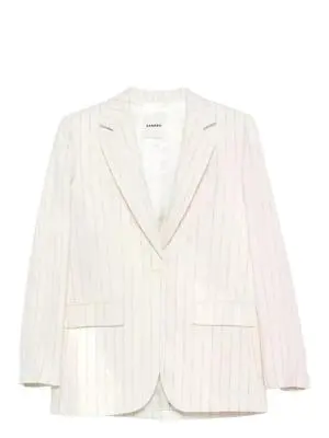 Sandro Striped Blazer - Neutrals