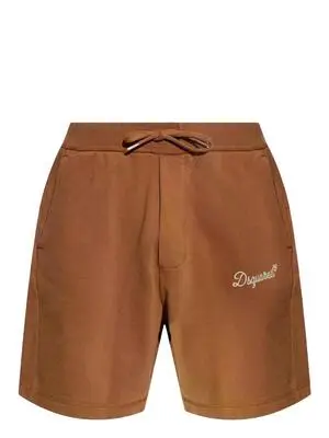 Dsquared2 Embroidered Logo Track Shorts - Brown