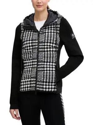 NEWLAND Houndstooth Hooded Jacket - Black