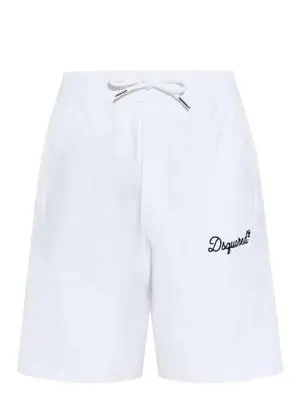 Dsquared2 Embroidered-logo Track Shorts - White