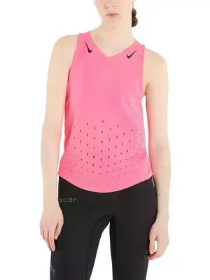 Nike Perforated V-neck Top - Pink