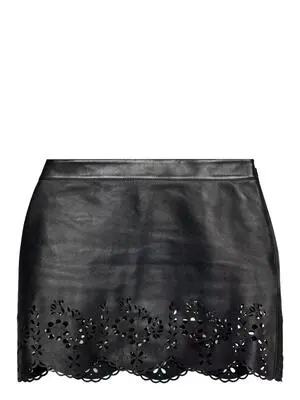 Isabel Marant Floral Laser-cut Skirt - Black