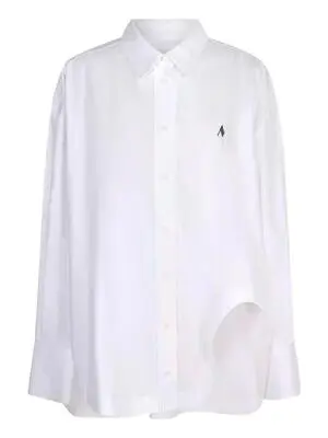 Attico Diana Embroidered-logo Shirt - White