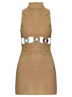 Oseree Cutout Ring Minidress - Gold