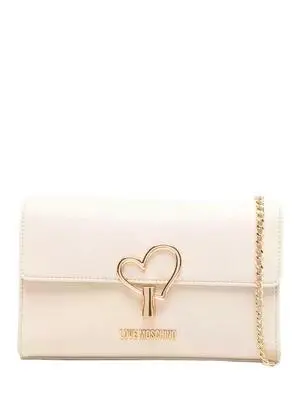 Moschino Heart Chain Crossbody Bag - Neutrals