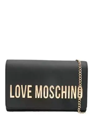 Moschino Logo Chain Crossbody Bag - Black