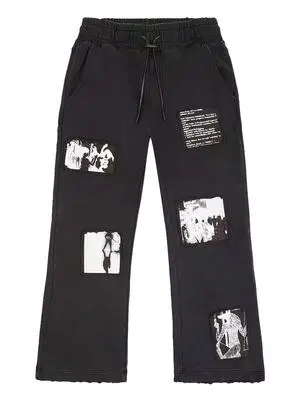 RtA Griffin Patch Track Pants - Black