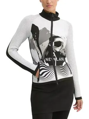 NEWLAND Graphic Zip Sweatshirt - White