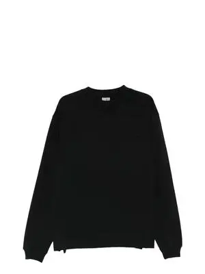 RHUN Logo-detail Long-sleeve Top - Black