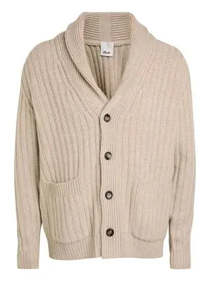 ALLUDE Wool And Cashmere-blend Cardigan - Beige