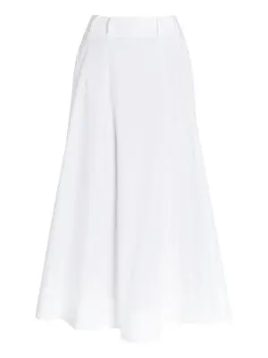 ARMARIUM Fiamma Cotton-poplin Midi Skirt - White