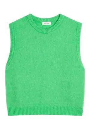 American Vintage Brushed Alpaca And Wool-blend Vest - Green
