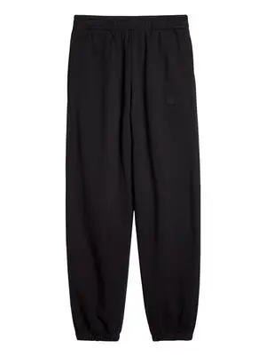 ANINE BING Karter Logo-embroidered Cotton Sweatpants - Black