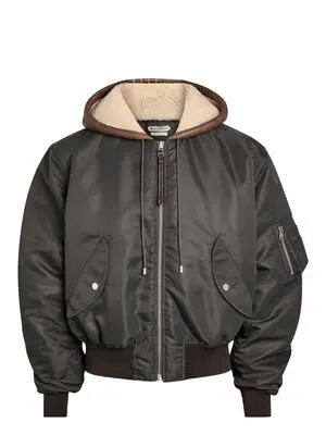 JW Anderson Quilted Hooded Nylon Bomber Jacket - Khaki