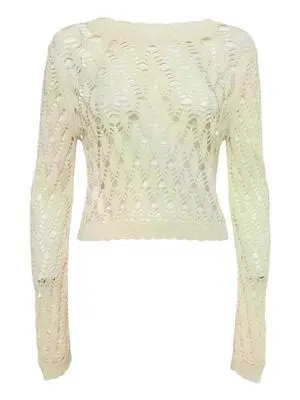 ALLSAINTS Open-knit Long-sleeve Sweater - Neutrals