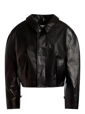 Bally Crinkle-effect Leather Jacket - Black