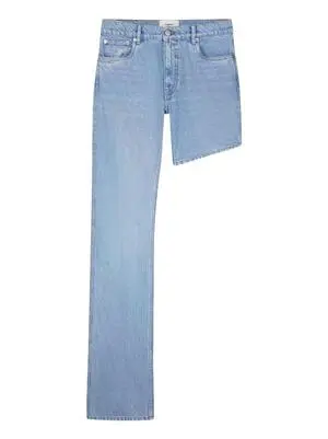Coperni One-leg Boyfriend Asymmetric Jeans - Blue
