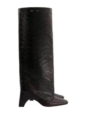 Coperni Textured Knee High Boots - Brown