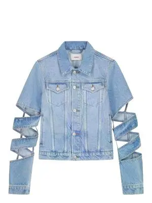 Coperni Spiral Denim Jacket - Blue