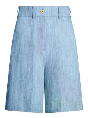 Patou Belt-loops Shorts - Blue
