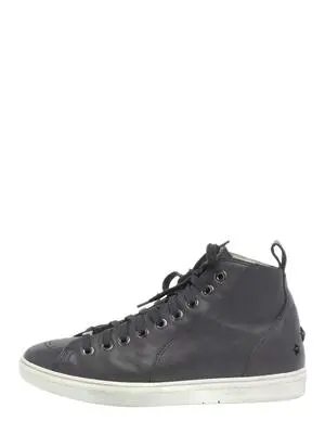 JIMMY CHOO Leather High-top Sneakers - Grey
